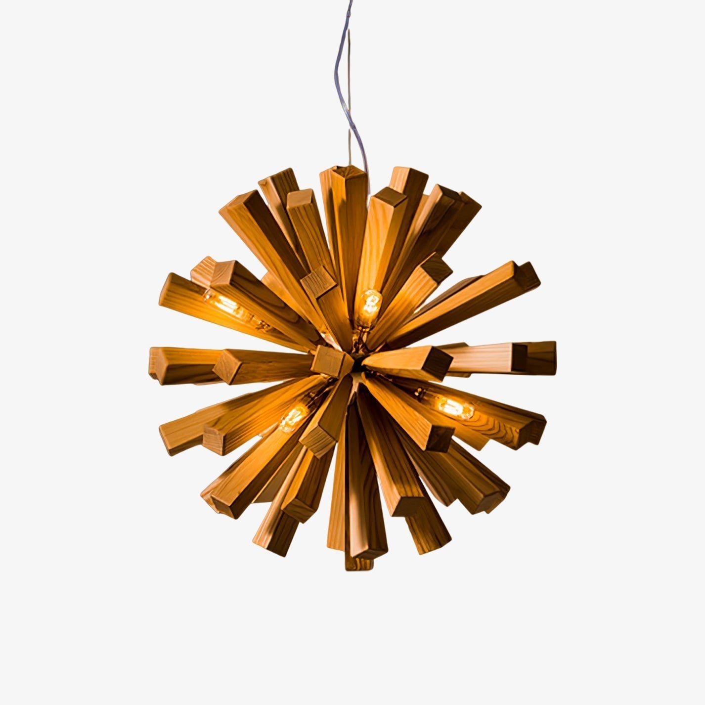 Chandelier Wood Premium Nordic Burst Living Room | Blowlighting